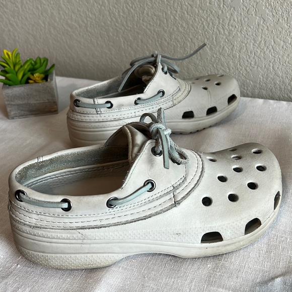 CROCS | Shoes | Crocs Rare Pit Crew Islander Boat Shoe Gray With ...